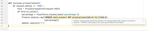 Django Security — Pycharm Python Security Plugin Documentation