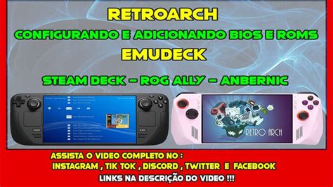 Retroarch Configurando E Adicionando Bios E Jogos Steam Deck Anbernic E Rog Ally Youtube
