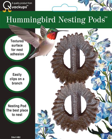Quackups Hummingbird Nesting Pods 2 Pack