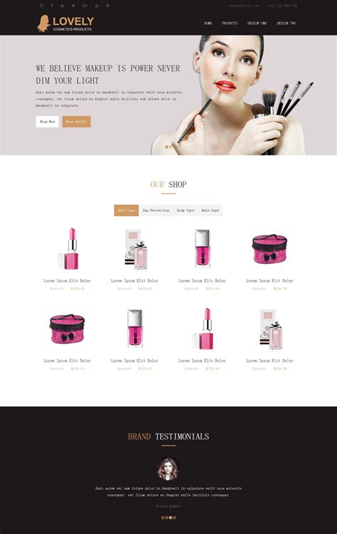 Html5化妆品电商网站模板站长素材