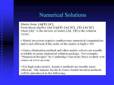 Finite Difference Using Numerical Methodppt Physics Science