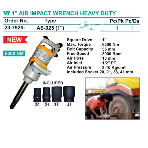 Jual Air Impact Wrench Heavy Duty Wipro Inch As Shopee Indonesia