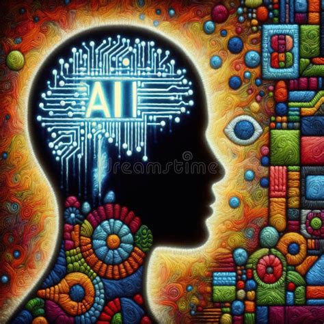 Felt Art Patchwork A Humanoid Robot Artificial Intelligence Is