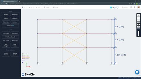 Response Spectrum Analysis A Building Example Skyciv Engineering
