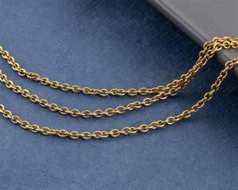 Antique Gold Plated Small Cable Chain