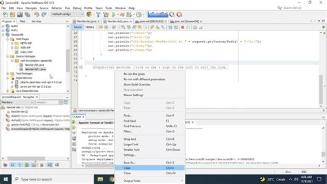 Servlet Netbeans Session Database Dan Menuutama Youtube