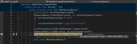 Net Connection Id In Signalr Wss Connection Is Null Stack Overflow