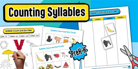 Syllable Counting Small Group Activity For Prek K Twinkl