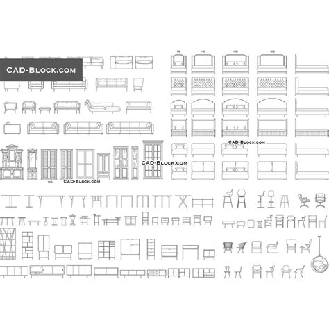 Furniture Big Set Cad Blocks Autocad Dwg Furniture Big Set Cad Blocks Autocad Dwg