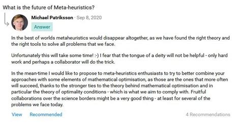 What Do You Think About Improving Metaheuristics Using Mathematical Programming Researchgate