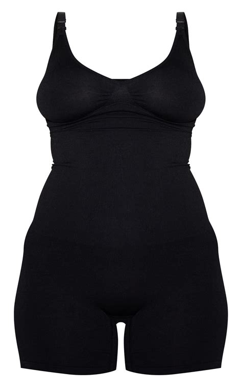 Plus Black Shapewear Unitard Plus Size Plt
