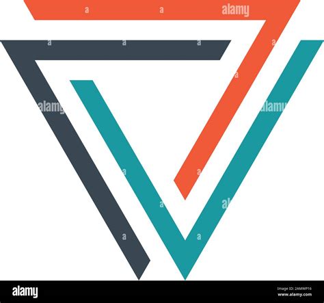 Geometric Triangle Unity Abstract Logo Design Technology Business Identity Concept Creative