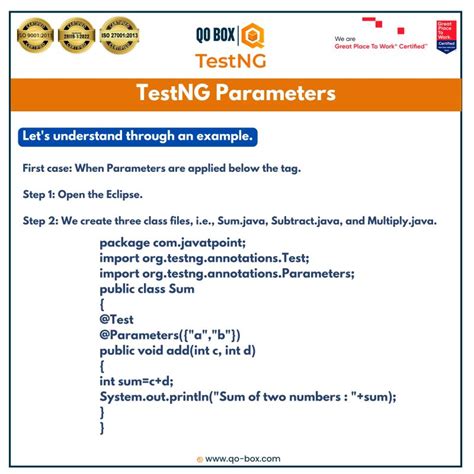 vamsee krishna c on linkedin testng parameters softwaretesting automation coding programming…