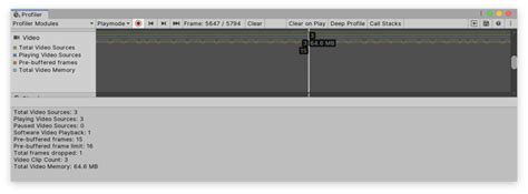 Unity Manual Video Profiler Module Reference