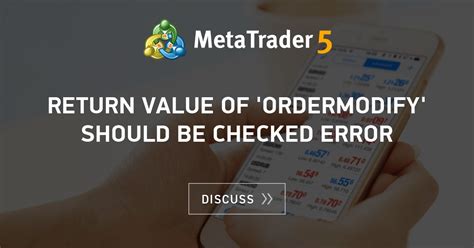 return value of ordermodify should be checked error doji