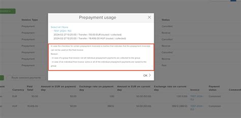 Using The Prepayment Invoices Prepayments On A Final Invoice