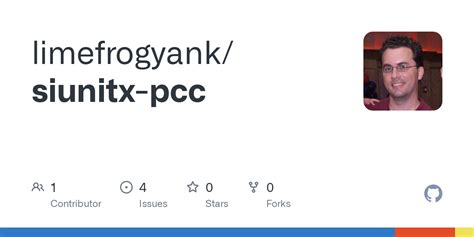 github limefrogyank siunitx pcc