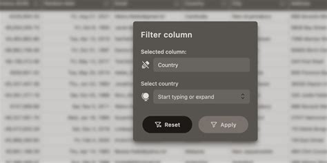 Lets Create Data Table Part 6 Column Filtering Dev Community