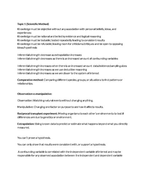 Bio1130 Notes Scientific Method Evolution Genetics And Adaptation