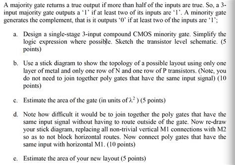 Solved A Majority Gate Returns A True Output If More Than