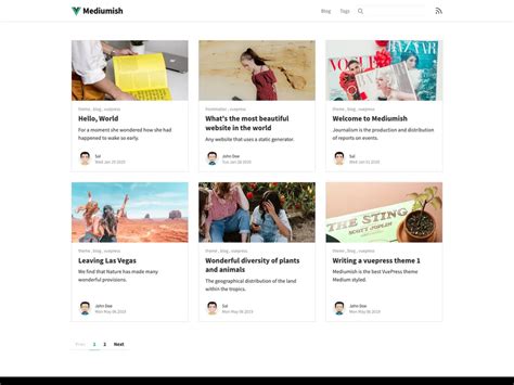 Mediumish Vuepress Blog Theme By Wowthemesnet A Vue Template Built At Lightspeed