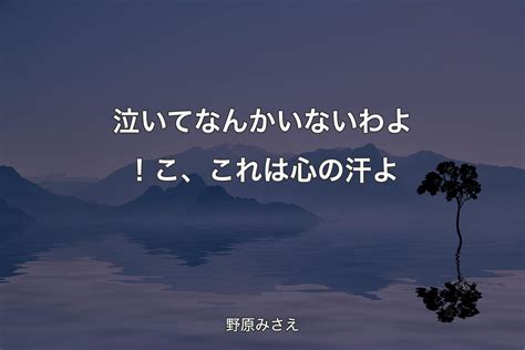 泣いてなんかいないわよ！こ、これは心の汗よ 野原みさえ