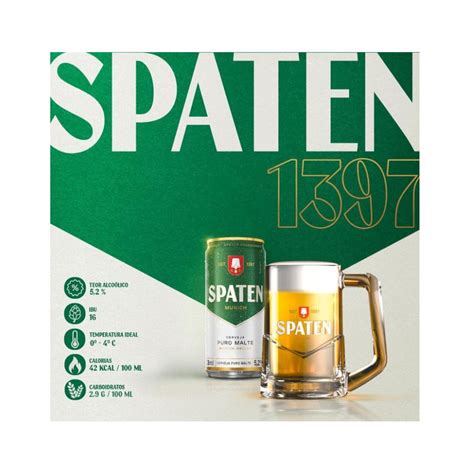 Cerveja Spaten Munich Puro Malte Lata 269ml