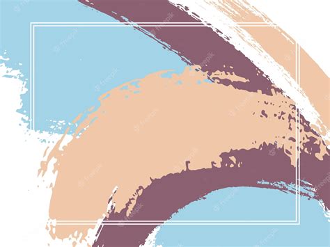 페인트 브러시 스트로크 배경이 있는 가로 테두리 카드에 대한 최신 유행 디자인 템플릿 다채로운 페인트 잉크 브러시 스트로크