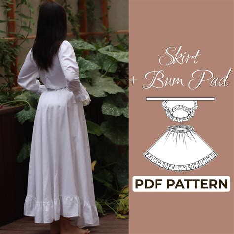 Victorian Bustle Skirt Bustle Pad Maxi Ruffle Skirt Set Easy