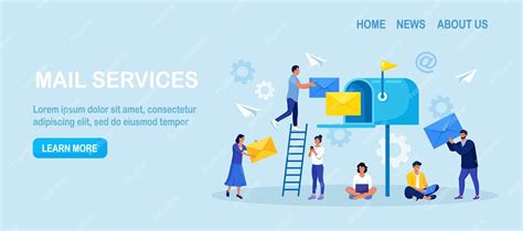Premium Vector Mail Service And Correspondence Delivery People
