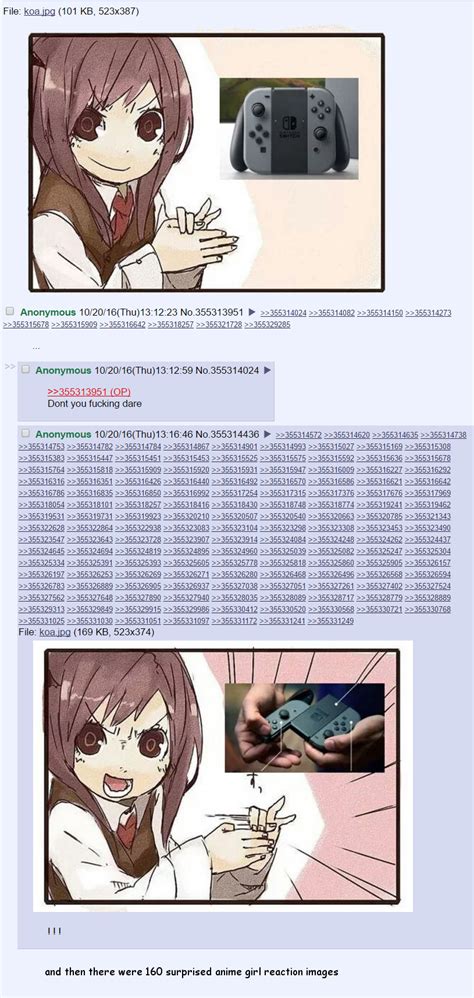 Suprised Anime Girls Nintendo Switch Know Your Meme