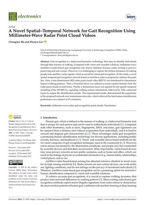 Pdf A Novel Spatialtemporal Network For Gait Recognition Using