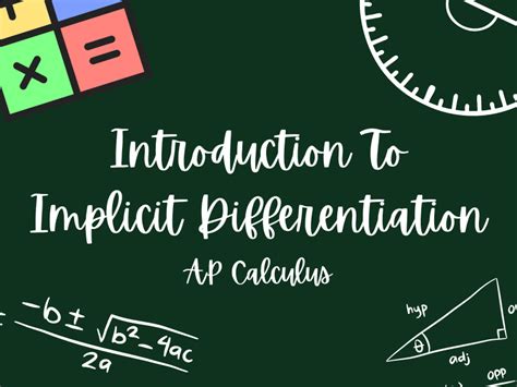 Introduction To Implicit Differentiation Handwritten AP Calculus Notes Teaching Resources