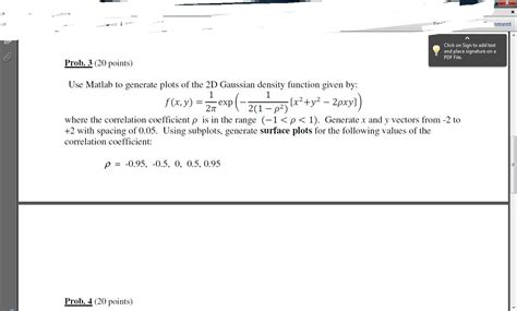 Solved Use Matlab To Generate Plots Of The 2d Gaussian