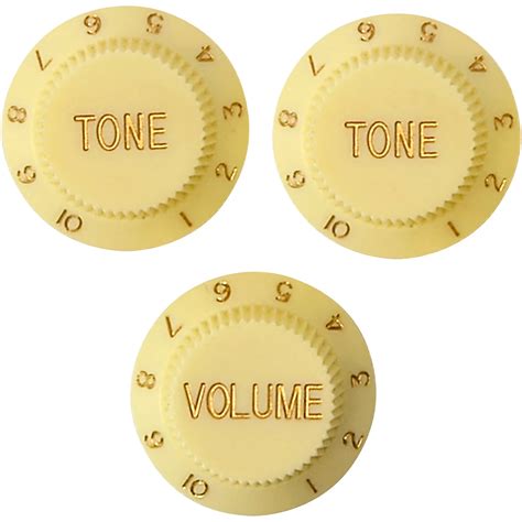 Mojotone Strat Guitar Knobs Aged White Guitar Center