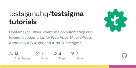 Github Testsigmahq Testsigma Tutorials Contains Real World Examples On Automating End To End