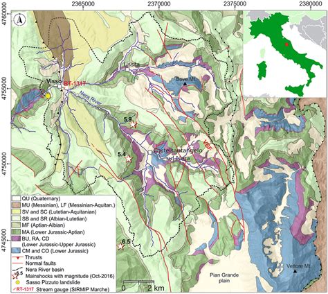 Structuralgeological Map Of The Investigated Area With The Location Of