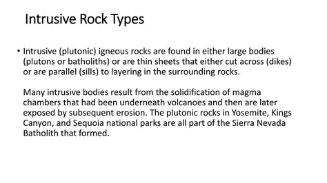 Intrusive Rocks Pptx Rocks Rocks Rocks Rocks Ppt