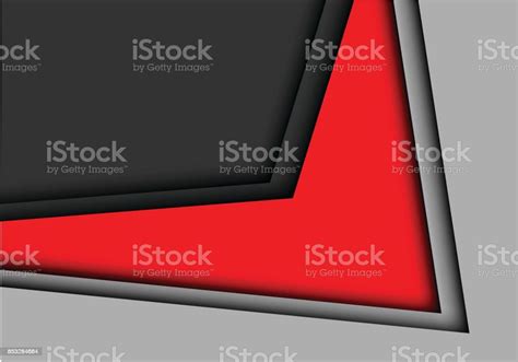 회색 텍스트 장소 디자인 현대 미래 배경 벡터 일러스트 레이 션에 대 한 빈 공간에 추상 빨간색 화살표 겹칩니다 0명에 대한 스톡 벡터 아트 및 기타 이미지 Istock
