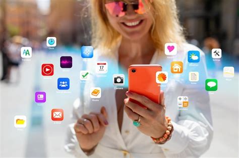 Premium Photo Concept Of Person Using Different Everyday Apps On