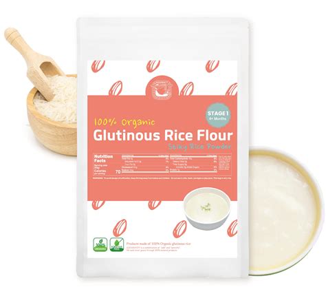Organic Glutinous Rice Powder 8oz Suitable For 4 Months 100