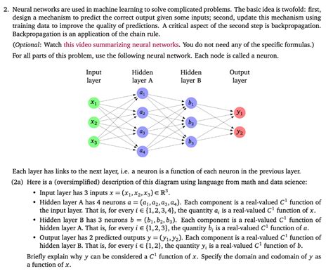 Solved 2 Neural Networks Are Used In Machine Learning To Chegg Com