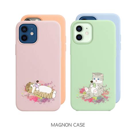 마뇽케이스 New ️ 고양이 까톡냥 우정 커플 하드 케이스 아이폰 14 겔럭시 S22 감성