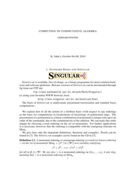 1 Compting App Comtativ Algebre Pdf Basis Linear Algebra