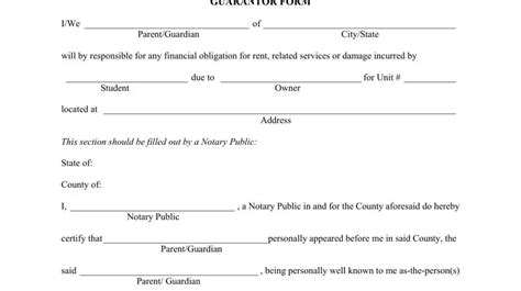Guarantor Form ≡ Fill Out Printable Pdf Forms Online