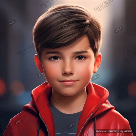 Ai创作图写实双鱼男孩 写实人物插画 写实卡通人物 卡通写实人物 写实漫画人物 卡通写实漫画人物 数字肖像插画 三维可爱男孩 帅气的卡通小男孩 写实人物设计 少年插画 年轻小伙头像 红色男孩