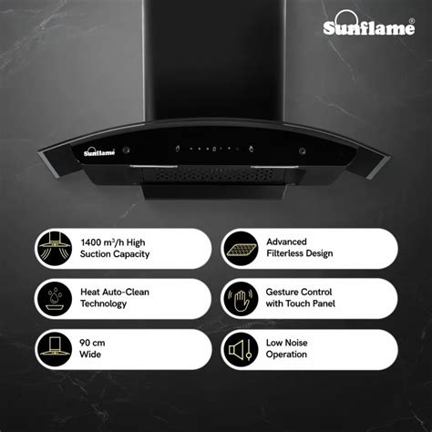 Sunflame 90cm Electric Kitchen Chimney At ₹ 26222piece Kitchen