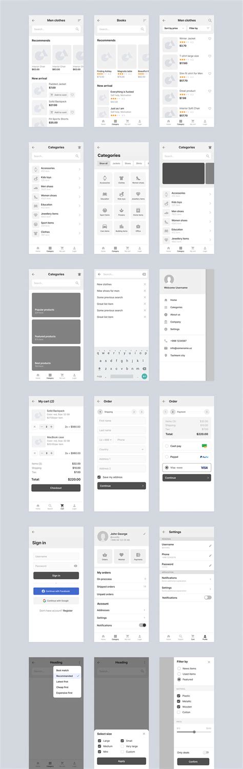 E Commerce App Ui Kit On Behance