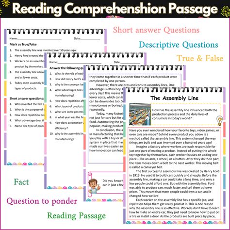The Assembly Line Reading Comprehension Passage And Questions
