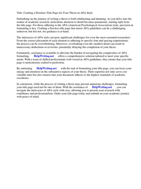 Title Page Thesis Apa Style Pdf Apa Style Citation